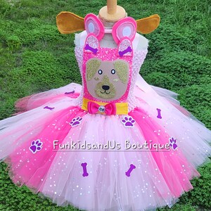 Puppy Girl Halloween Outfit pink Dog Character Costume for Kids School ...