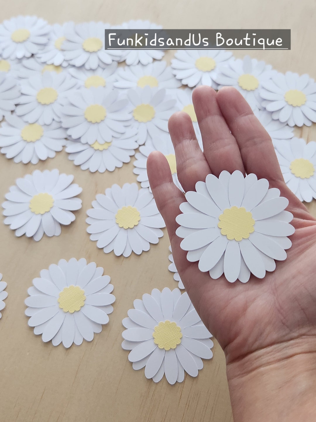 Daisy Flower Double Layered - Daisy Flower Die Cut - 2.30 Inches Daisy ...