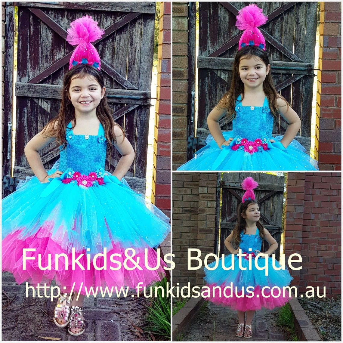 Turquoise Hot Pink Inspired Tutu Dress Hot Pink Turquoise - Etsy