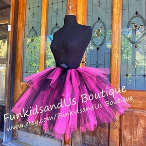 Hot Pink and Black Layered Tutu Skirt Adult Skirt Rave Tutu Adult Cake ...