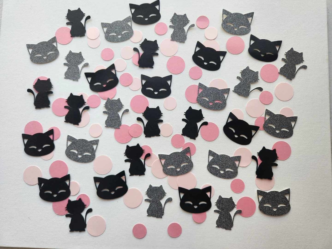 Kitty Cat Confetti - Kitty Cat Birthday Decor - Kitty Cat Paper ...