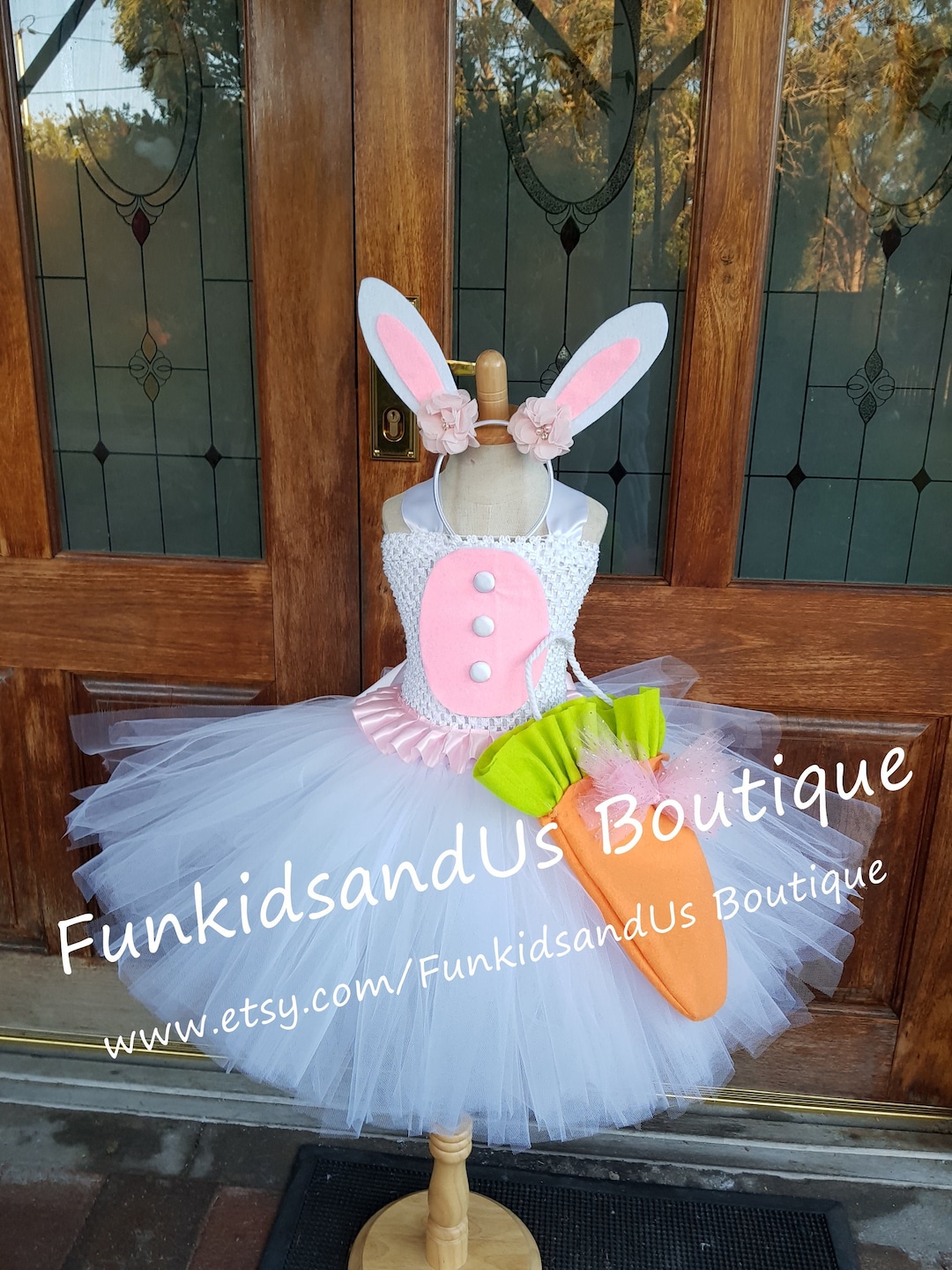 Bunny Tutu - Tutu Dress Headband and Bunny Bag - Bunny Costume - Bunny ...