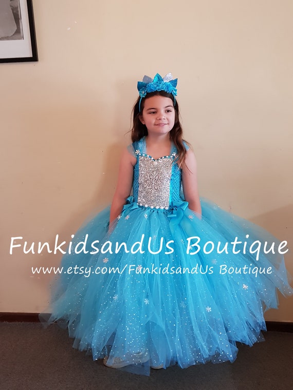 Blue Sparkly Dress For Kids