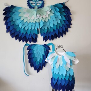 Blue Bird Costume Blue Sewn Bird Costume for Toddler, Kids Teen and ...