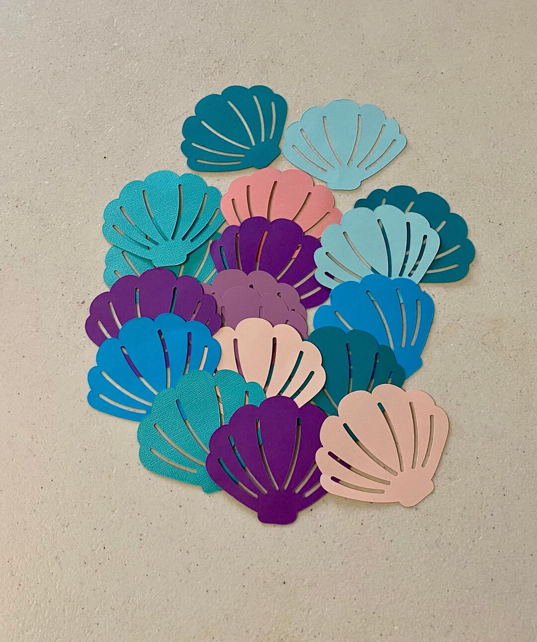 20X Die Cut Sea Shell Sea Shell Card Stocks Sea Shell 3.5 Inches Party ...