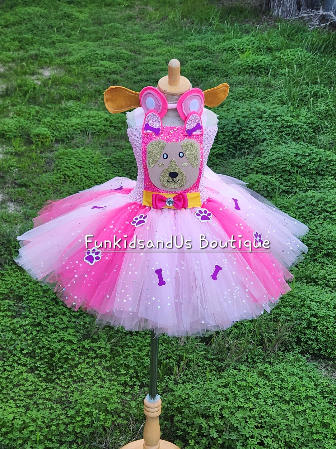 Puppy Girl Halloween Outfit pink Dog Character Costume for Kids School ...