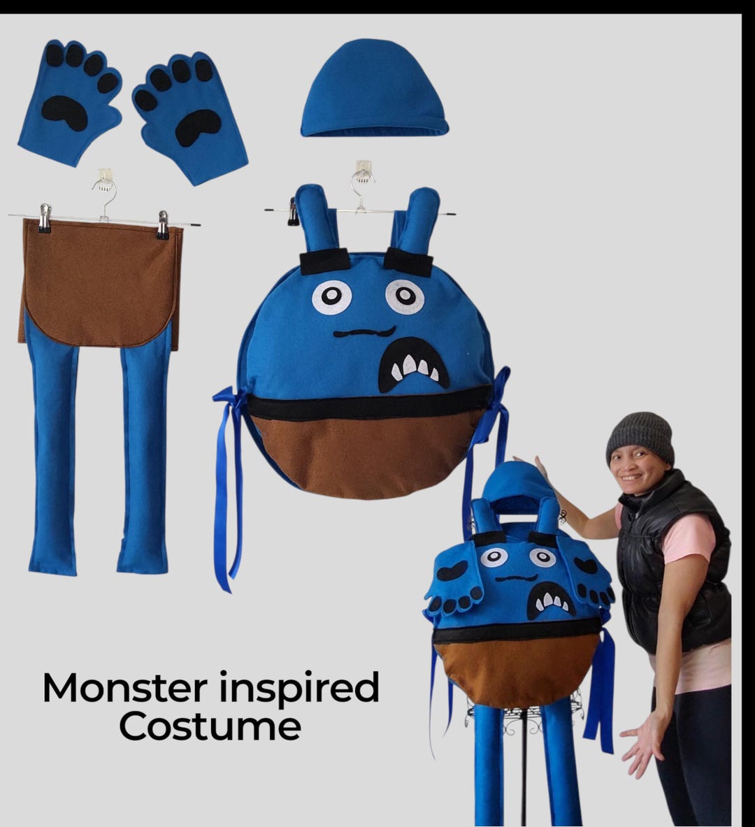 Blue Monster Costume for Kids - Blue Monster Costume for Kids Complete ...