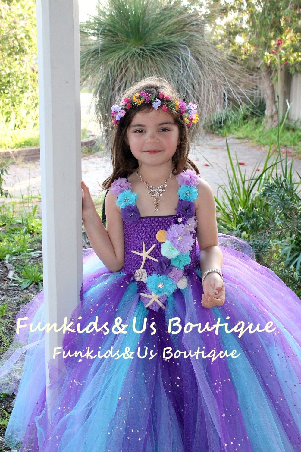 Handmade Mermaid Tutu Dress: Purple & Blue Ocean Costume - Etsy