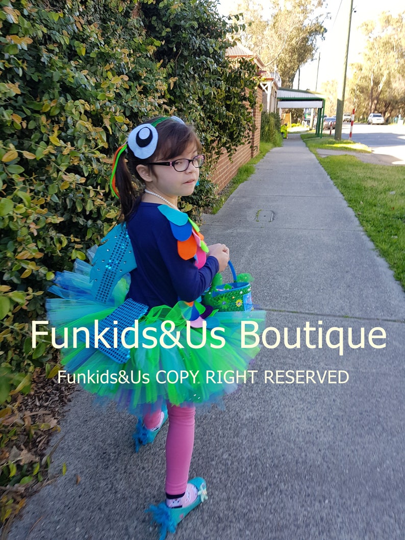 Rainbow Fish Tutu Rainbow Fish Dress Birthday Complete Set - Etsy