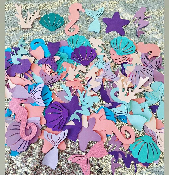 Mermaid Confetti Decor mermaid Party Decor Under the Sea | Etsy