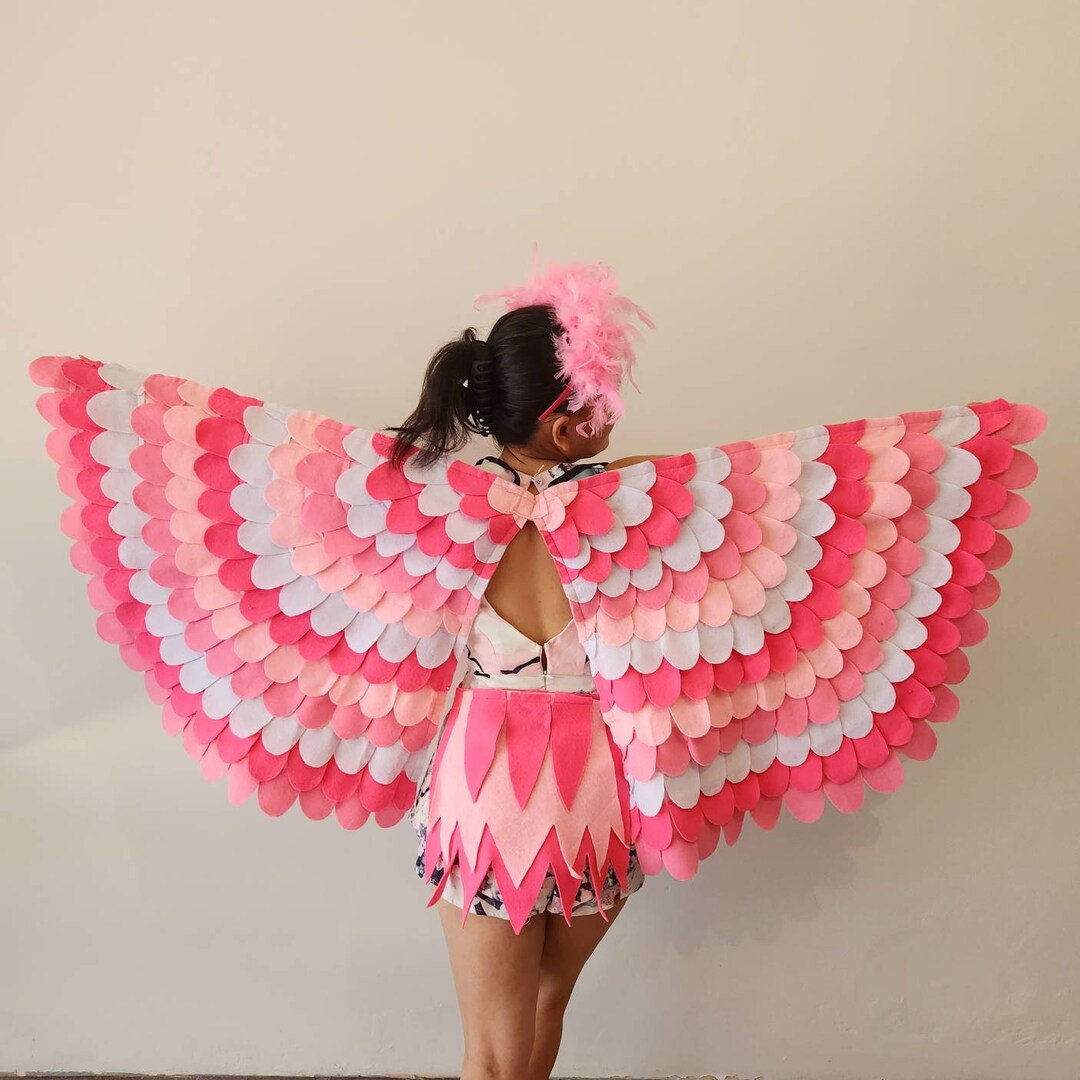 Flamingo Bird Wings, Headband and Bird Tail and Bird Felt Feet ...