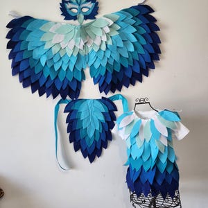 Blue Bird Costume Blue Sewn Bird Costume for Toddler, Kids Teen and ...