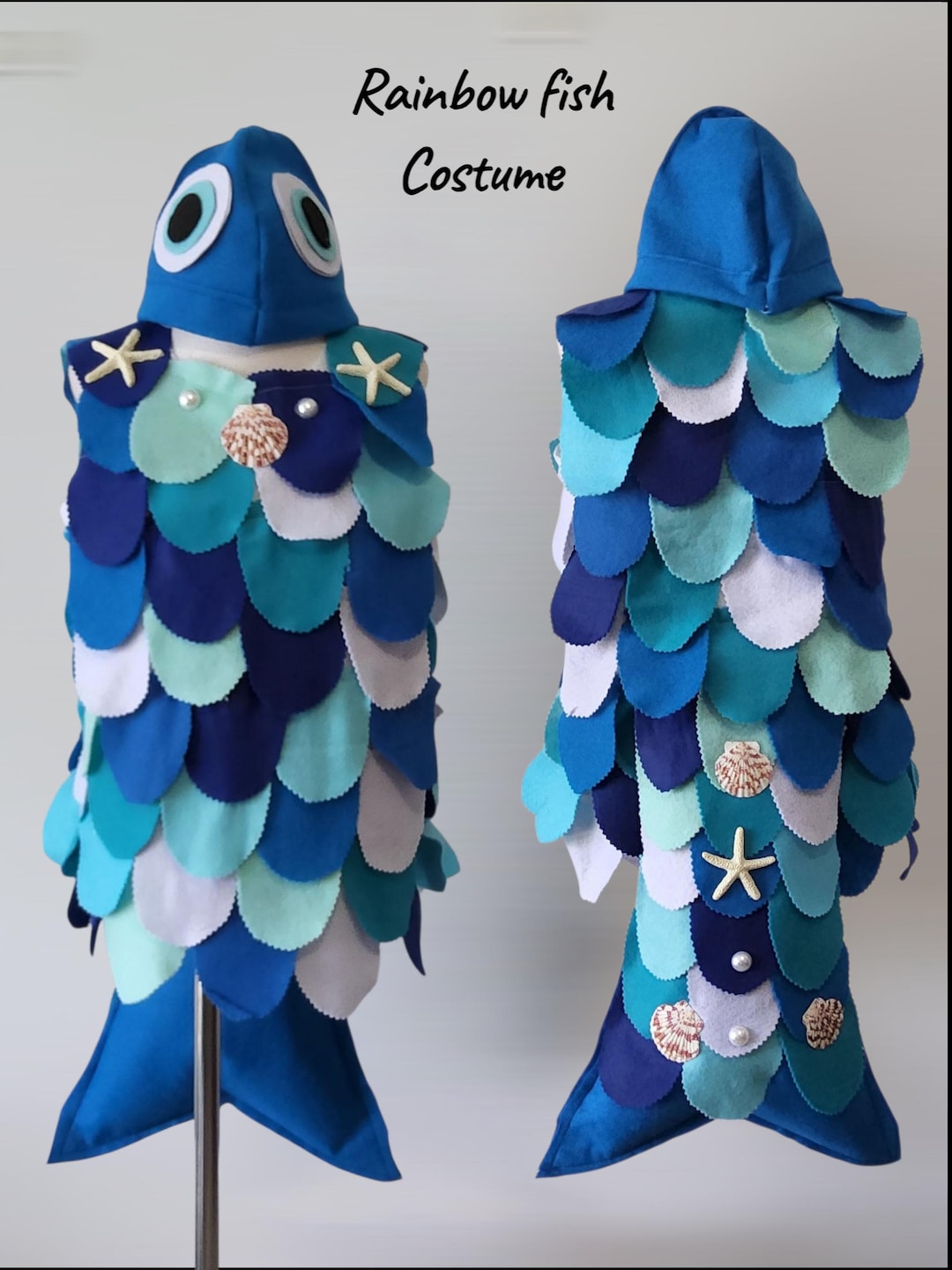 Rainbow Fish Costume for Kids - Fleece Felt Rainbow Fish Costume ...