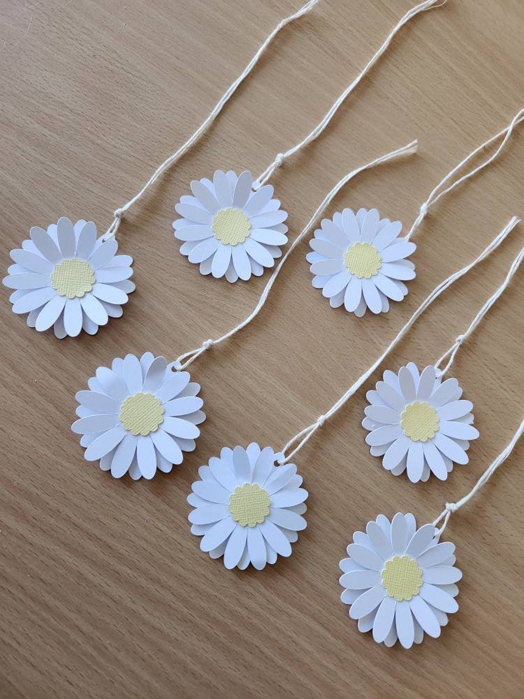 15pcs Daisy Gift Tags-party Gift Tags Textured Cardstock- Gift Tags ...