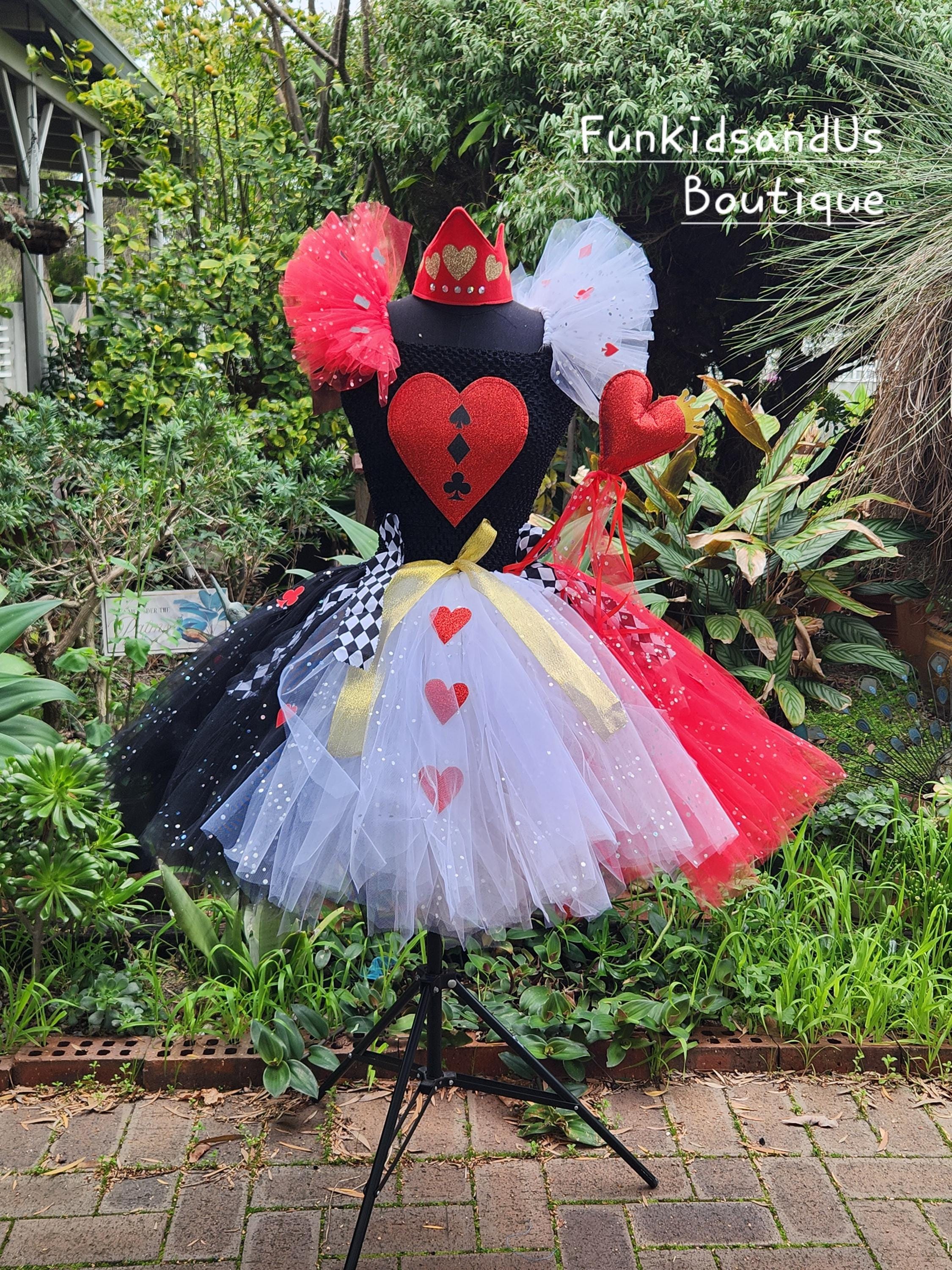 Queen of Heart Costume Adult Queen of Heart Tutu Dress Crown and Wand Wonderland Costume Etsy