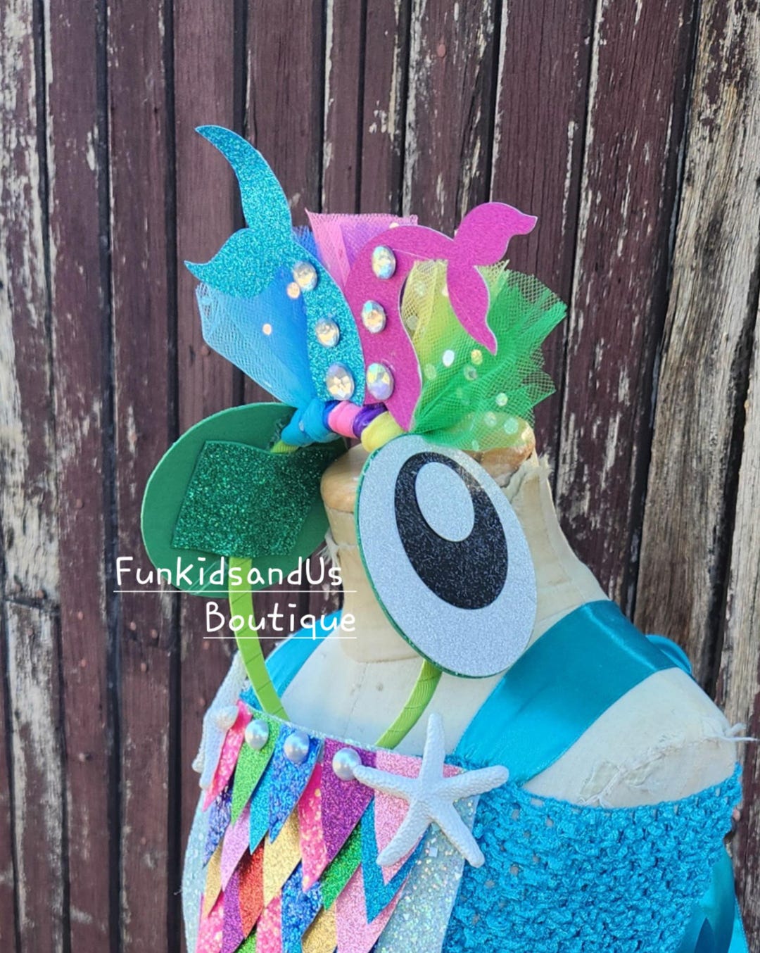 Rainbow Fish Headband - Handmade Rainbow Fish Mermaid Headband for Baby ...