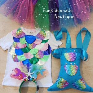 Rainbow Fish Costume Rainbow Fish Dress up - T Shirt Headband and Tail ...