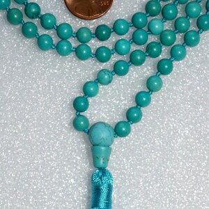 108 Turquoise Jewelry, Necklaces, Mala Beads , Beaded Necklace, Hand ...