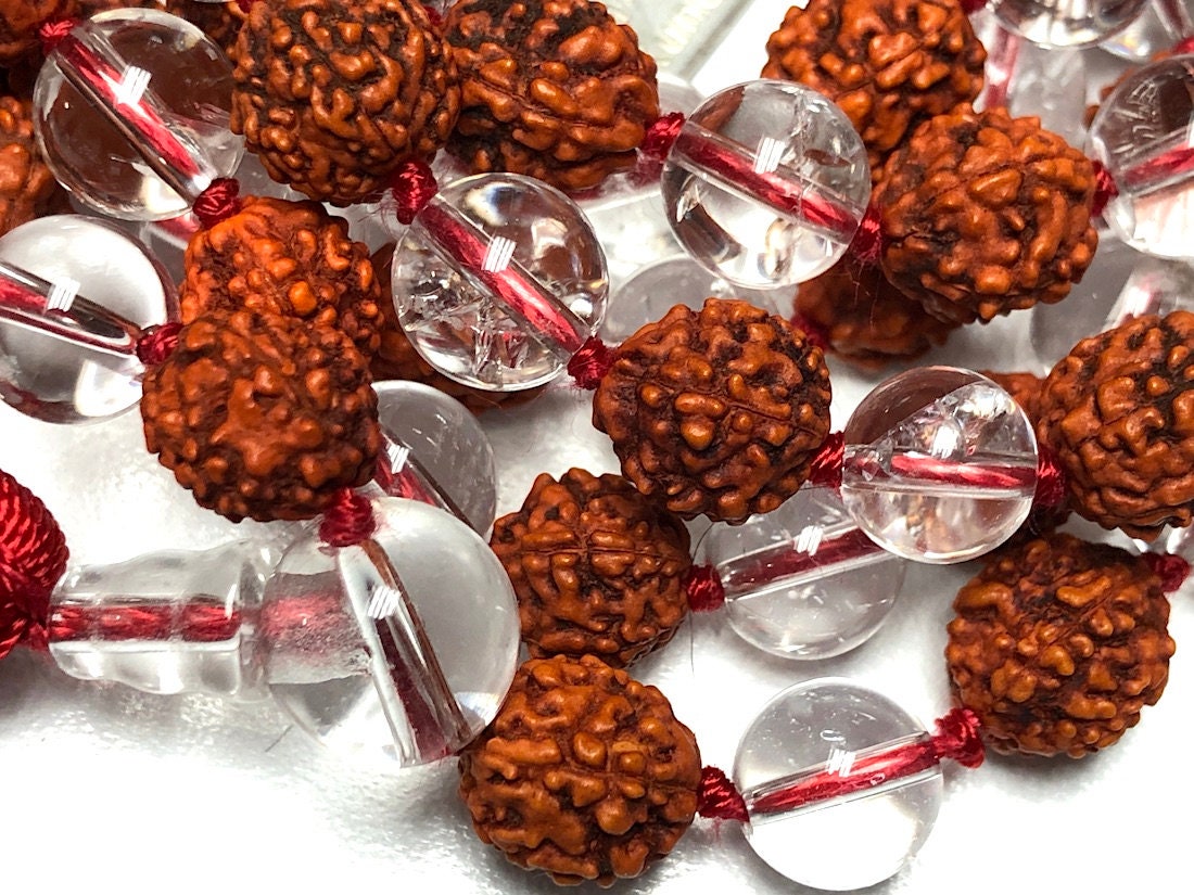 108 Rudraksha Japa Mala Prayer Beads Knotted Necklace Rosary - Etsy