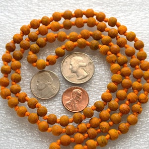 Organic Yellow Turmeric Curcumin 108 Haldi Beads Mala Necklace ...