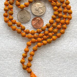 Organic Yellow Turmeric Curcumin 108 Haldi Beads Mala Necklace ...