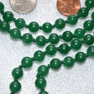 108 Green Mala Beads Knotted Mala Tassel Necklace Yoga - Etsy