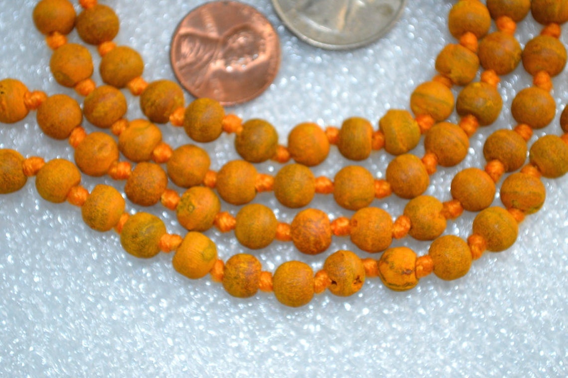 Organic Yellow Turmeric Curcumin 108 Haldi Beads Mala Necklace - Etsy