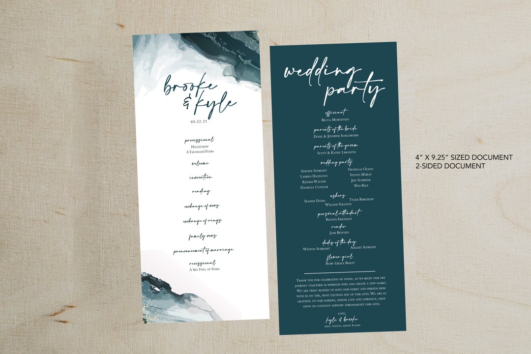 Digital Wedding Programs - Etsy