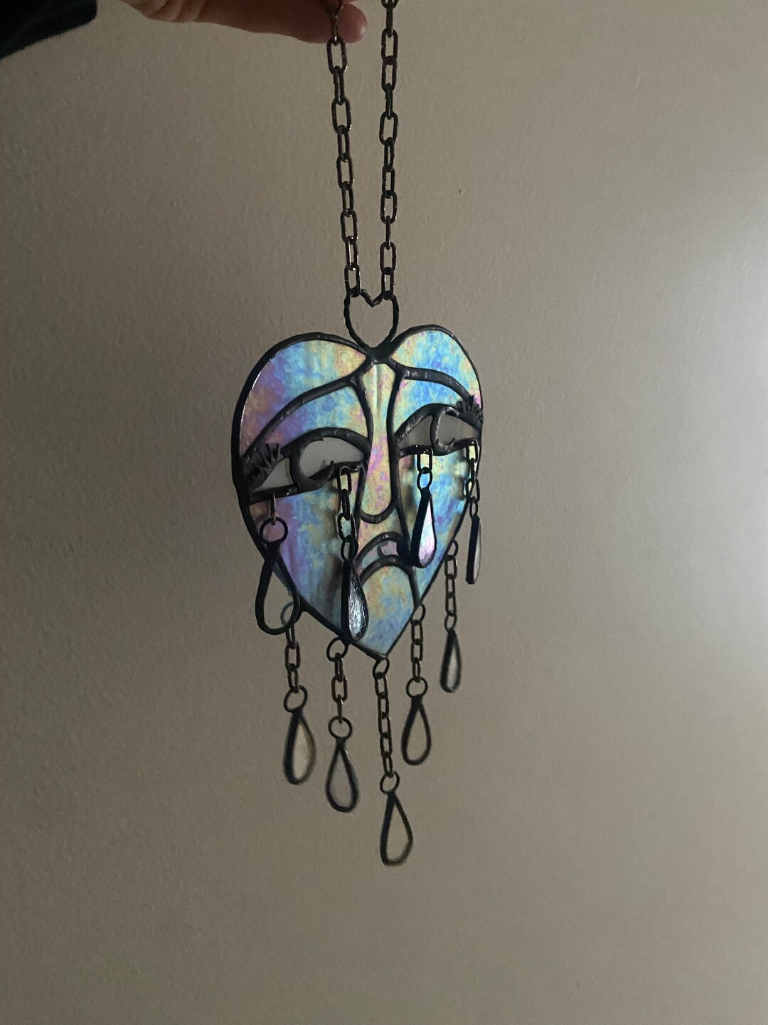 Bert Grimm Stained Glass Crying Heart - Etsy