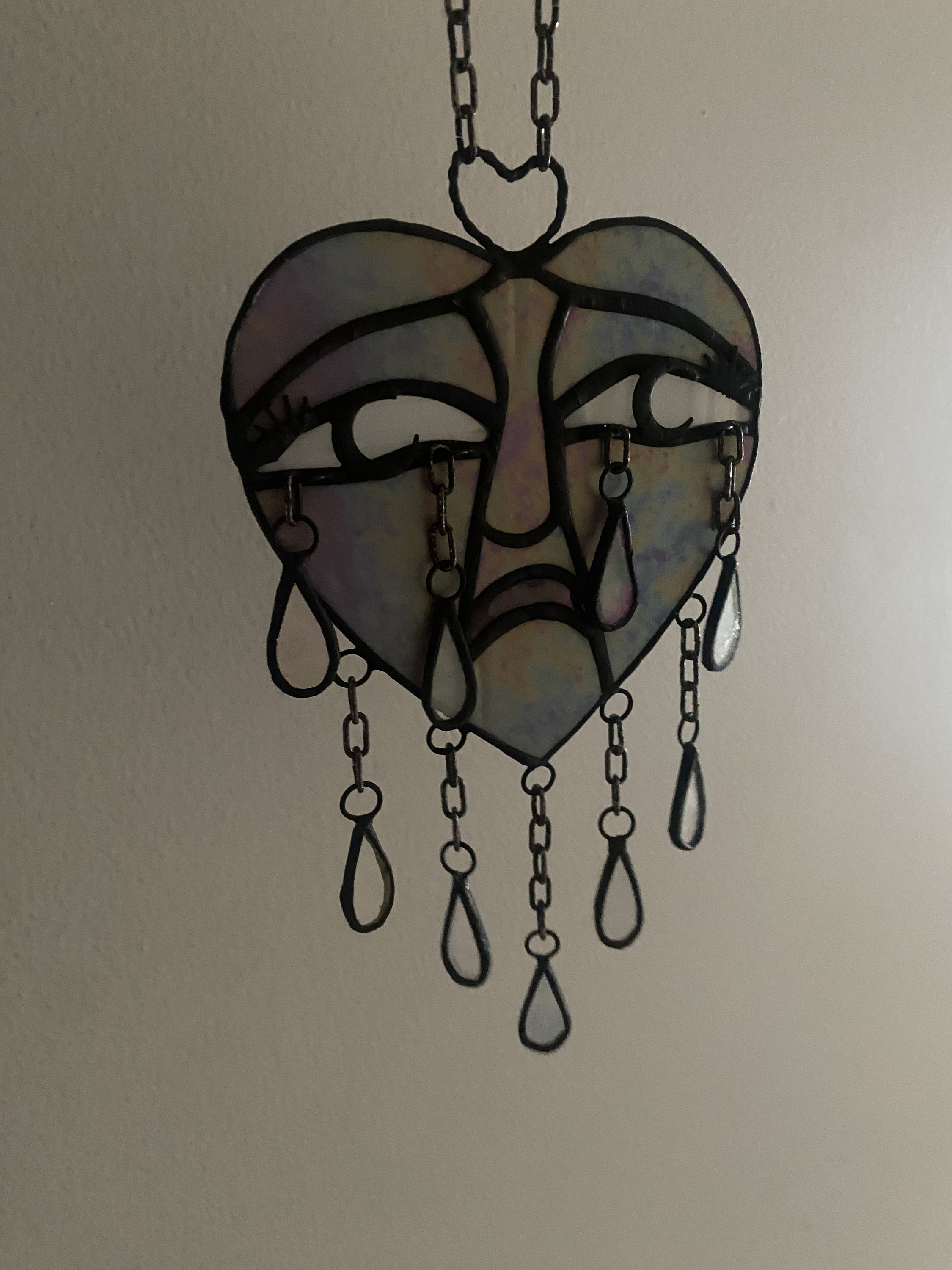 Bert Grimm Stained Glass Crying Heart - Etsy