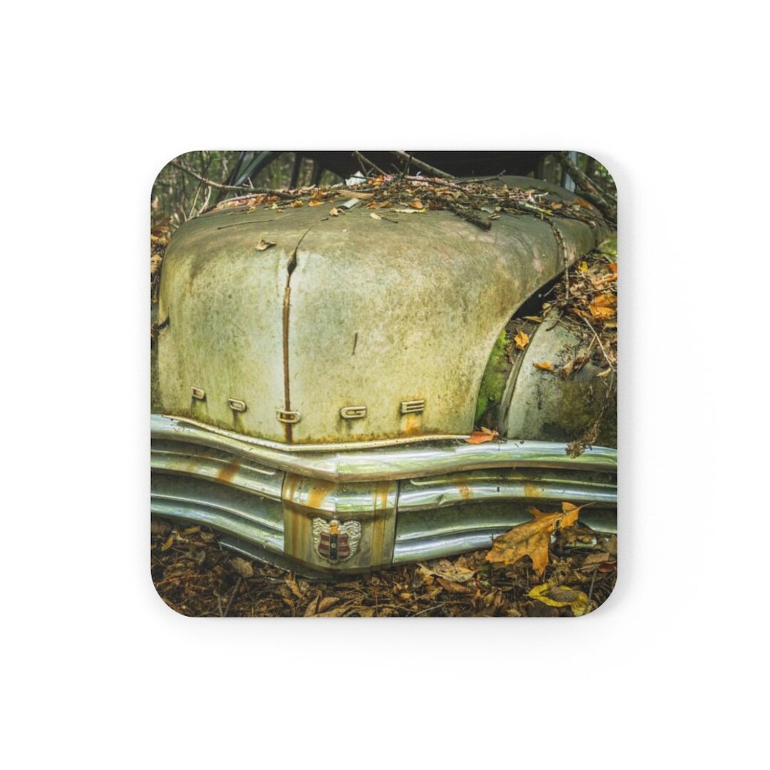 Rusty Dodge Car Photo Coaster: Maine Antique Car Art - Etsy