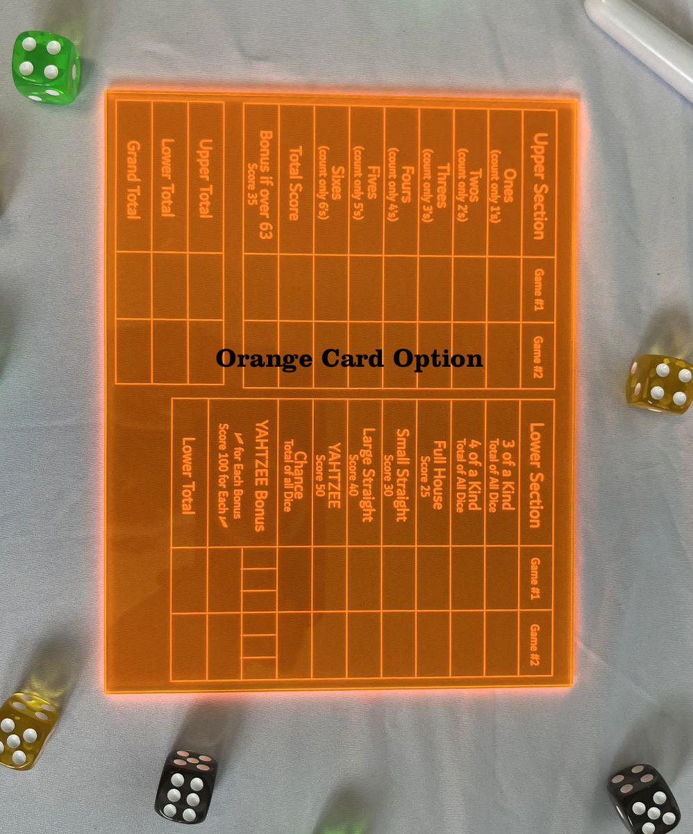 Yahtzee Score Card & Dice Set - Etsy