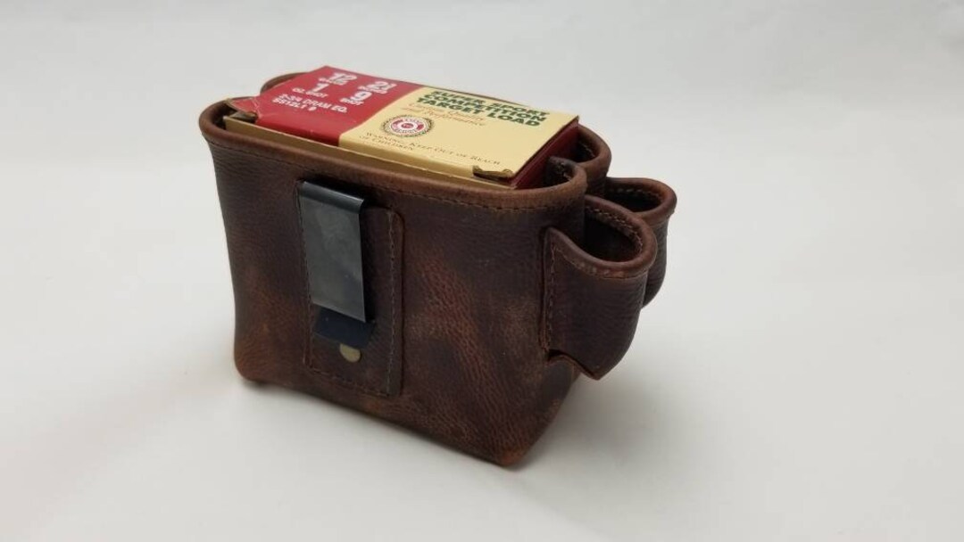 Leather Shotgun Shell Holder, Trap, Skeet, Singles, Hunting, 12 Gauge ...