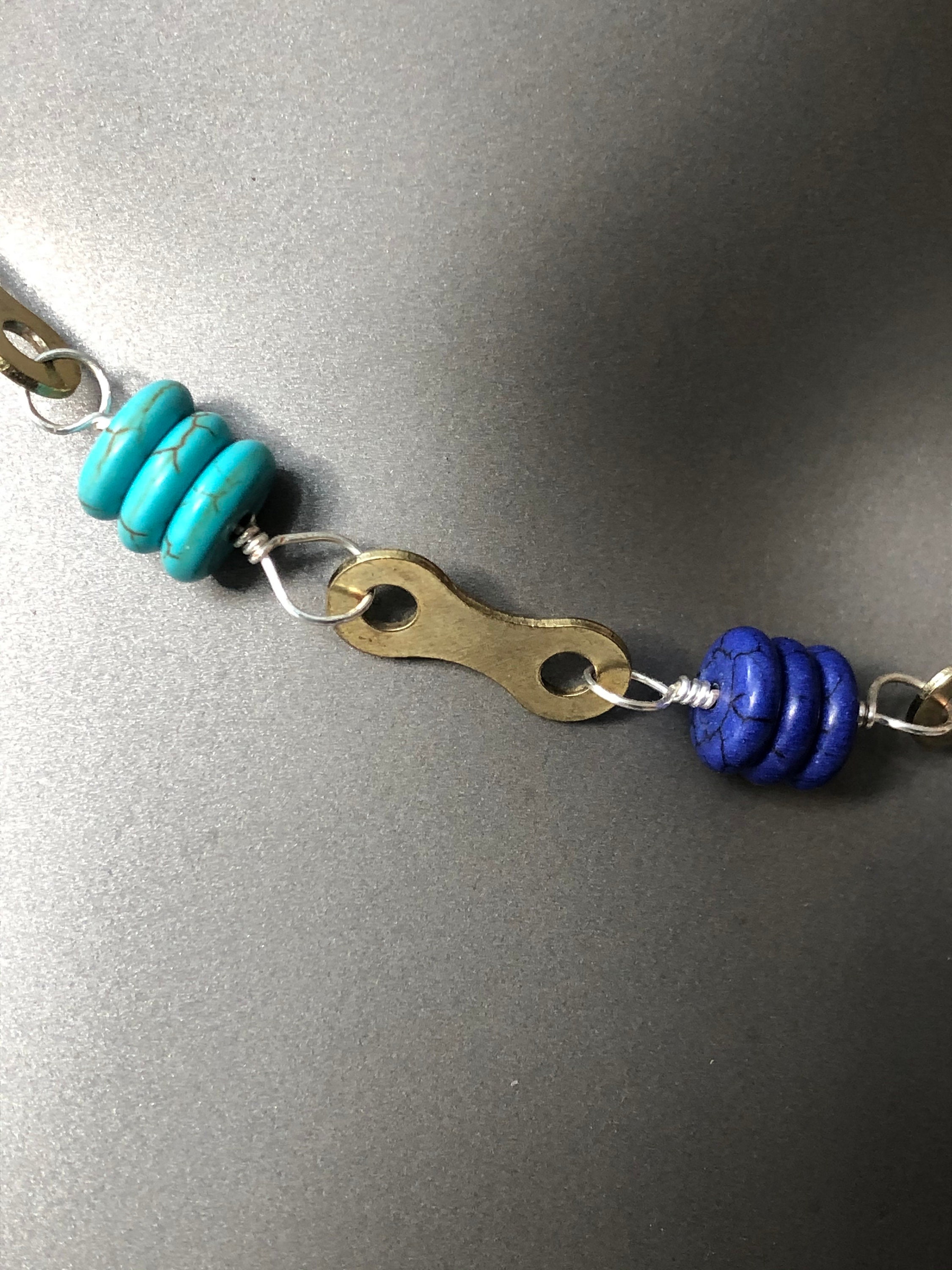 Bicycle chain link choker, bike chain choker, bicycle jewelry, bicycle ...