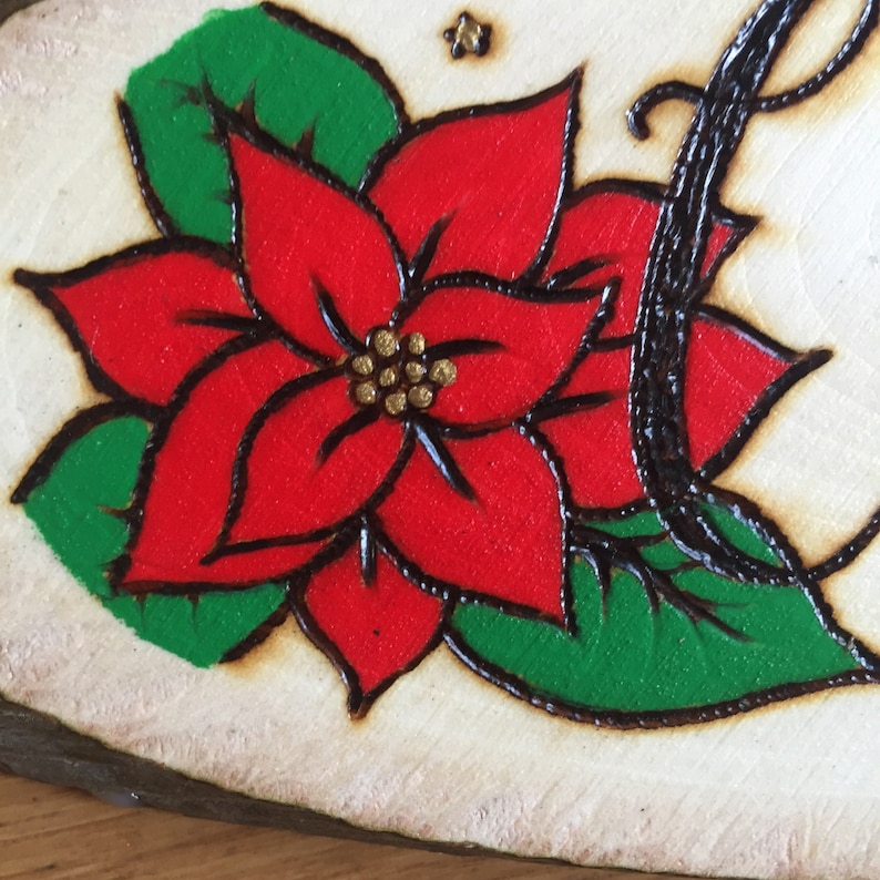 Christmas Pyrography Wooden Hanging Sign Christmas Decoration | Etsy