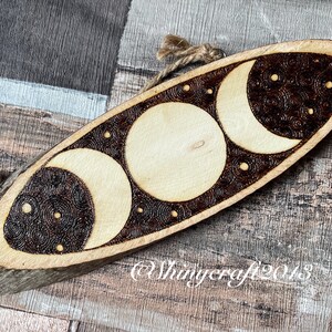 Moon Phases Wooden Sign Woodburning Pyrography - Etsy