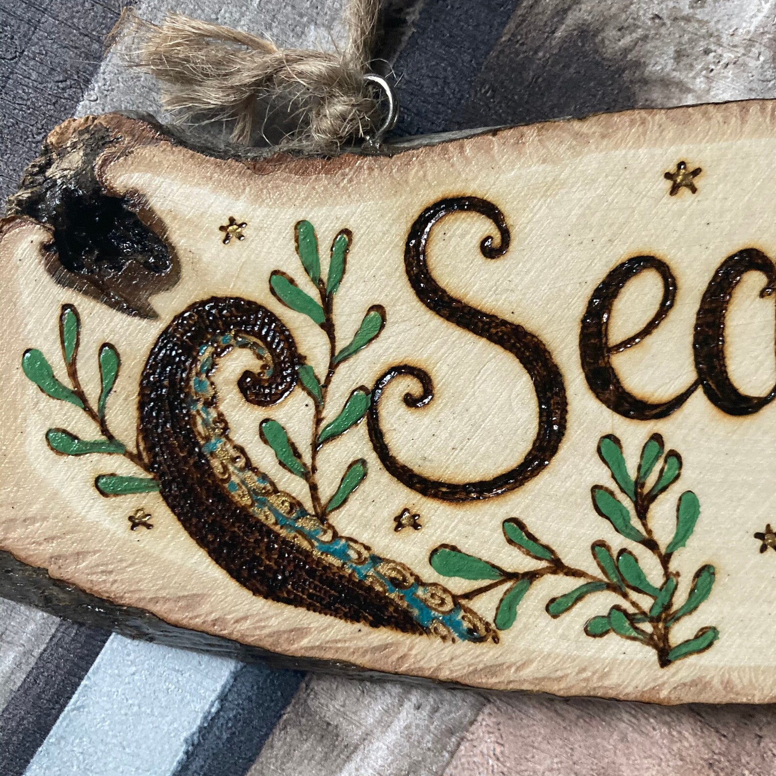Sea Witch Pyrography Wooden Hanging Sign Woodburning Witch - Etsy