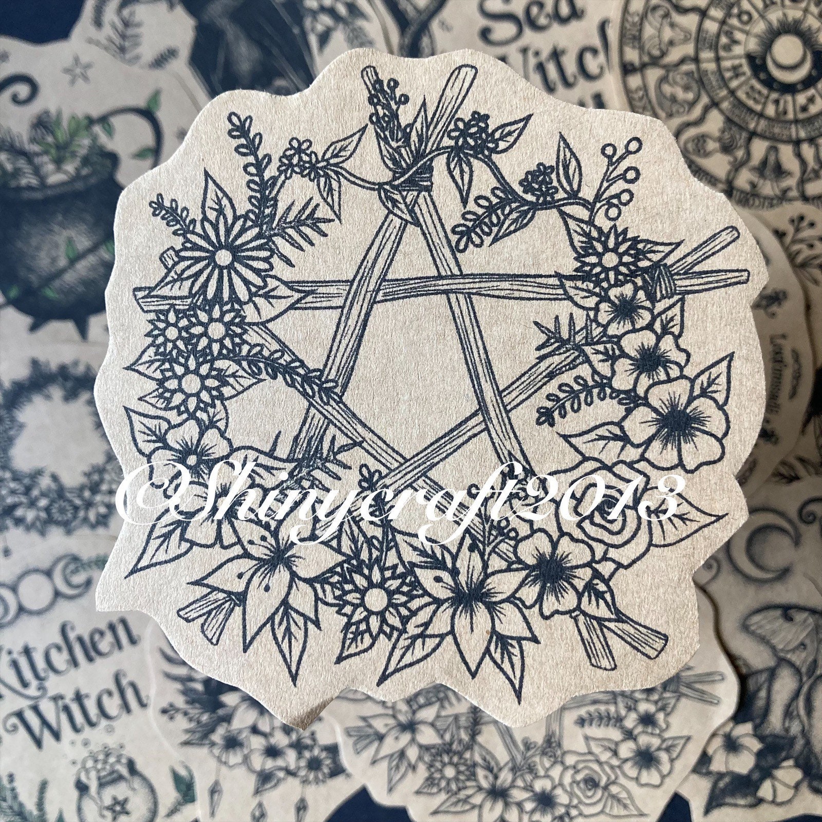 Witch Pentagram Drawings