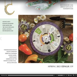 Moon Gardener Perpetual Calendar: Lunar Cycle Biodynamic Gardening - Etsy