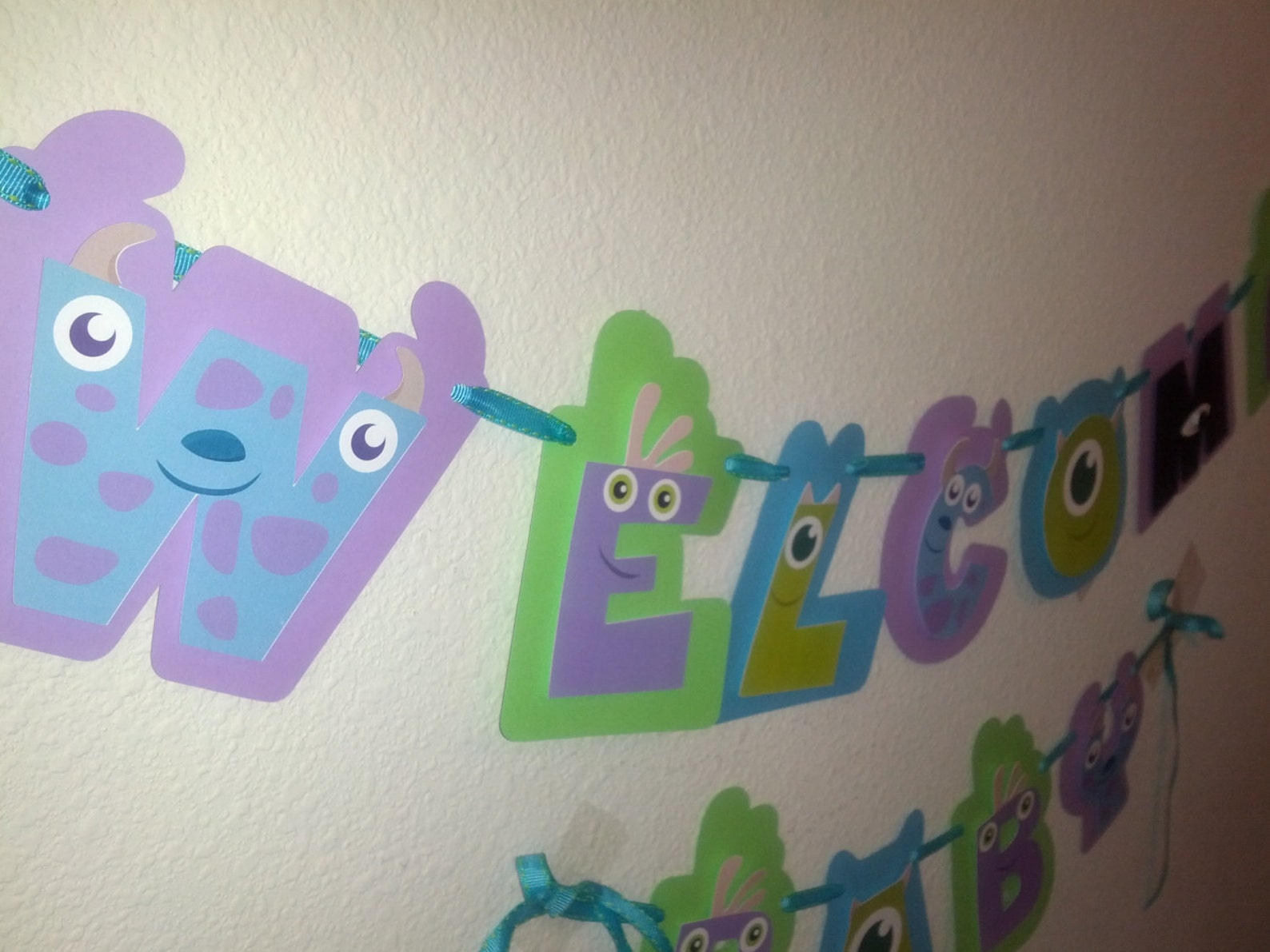 Welcome Baby Shower Banner Monsters Inc. | Etsy