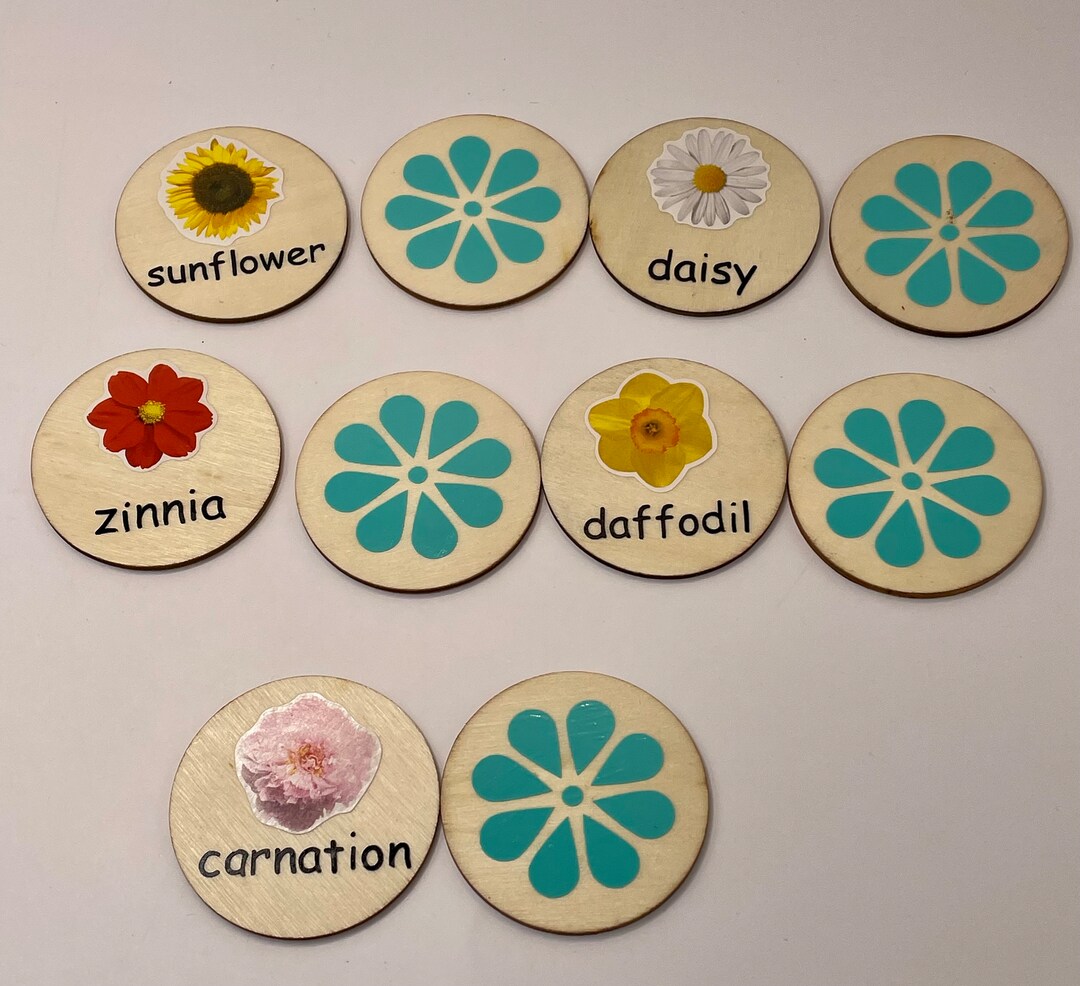 Montessori Flower Matching Lesson/activity and Memory Game - Etsy