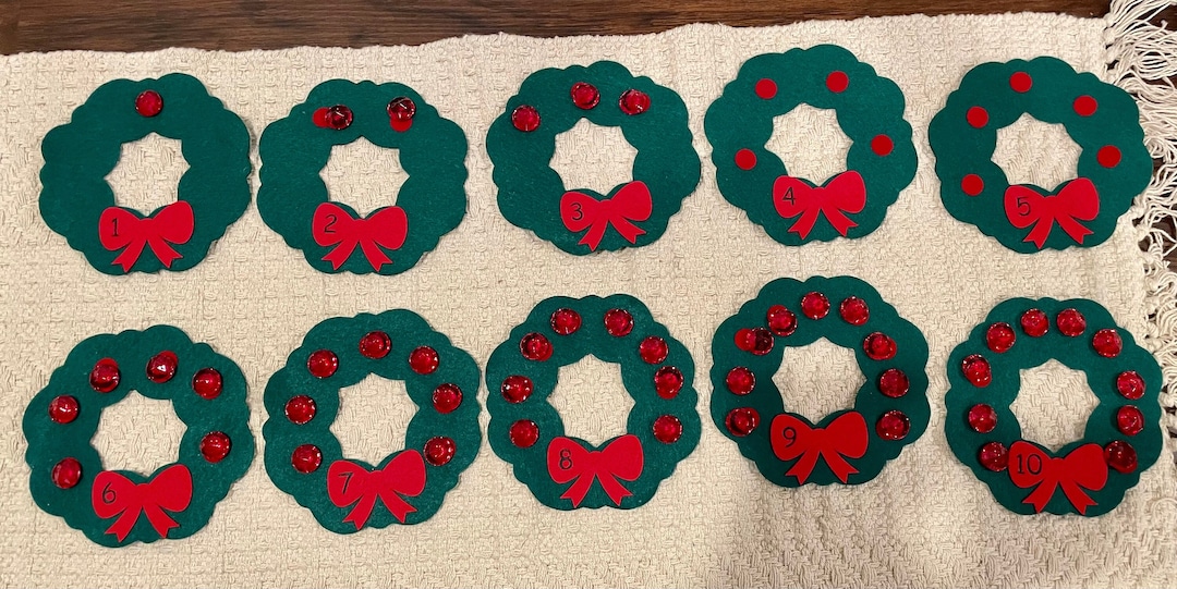 Montessori Wreaths One to Ten Counting ten Frame 1-10 - Etsy