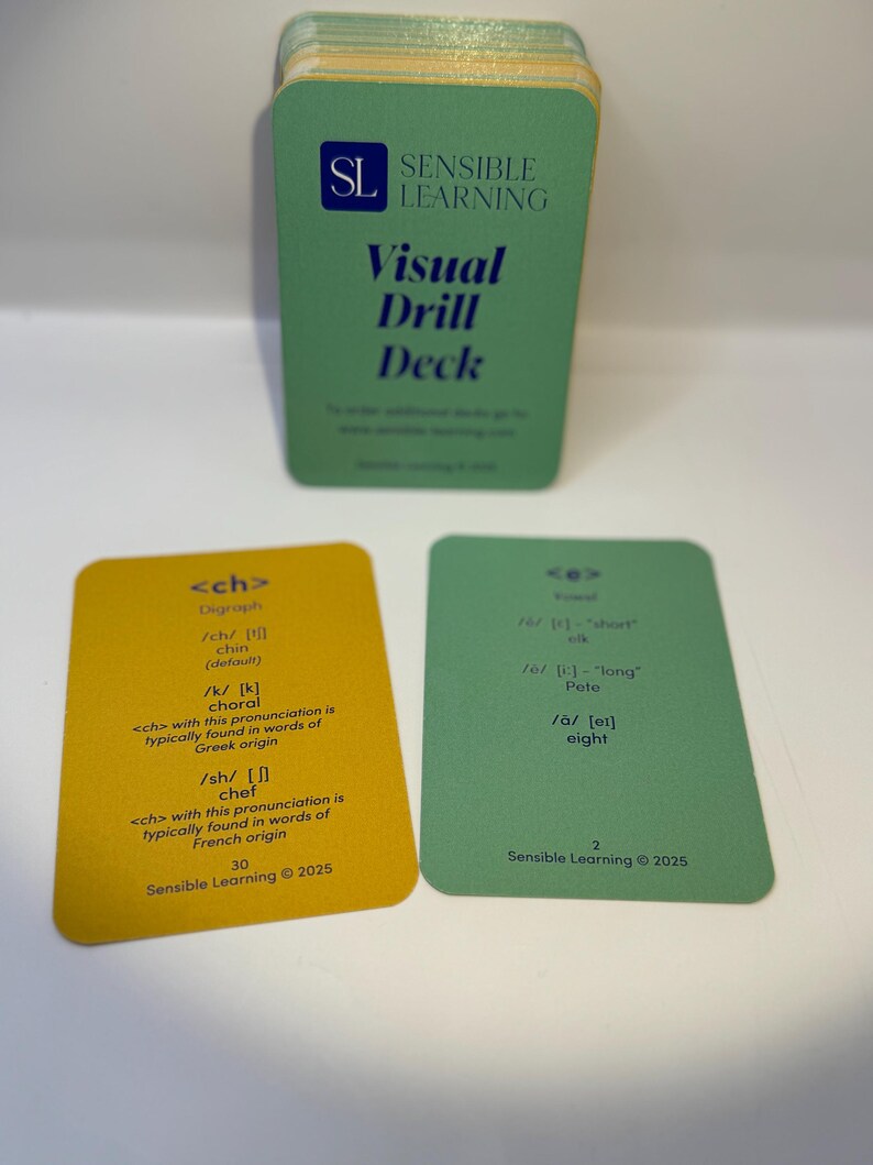 Orton Gillingham Visual Drill Deck by Sensible Learning - Etsy