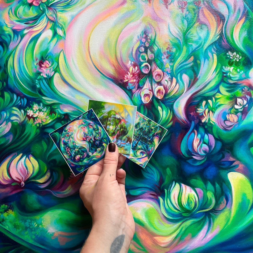 FOREST STICKER PACK: Visionary Art ~ Psychedelic Art ~ Stickers - Etsy