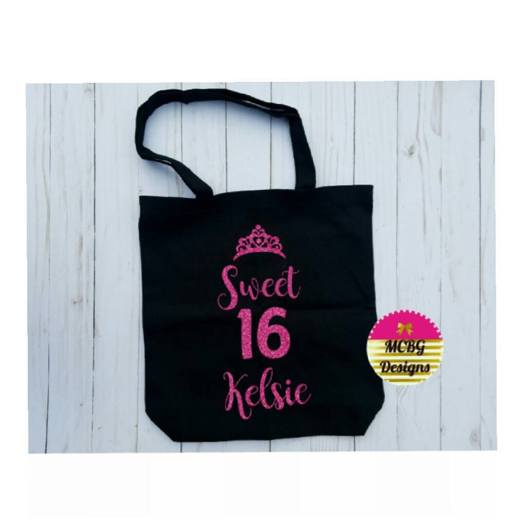 Sweet 16 Tote Bag•sweet 16 Birthday Gift•16 Year Old Girl Gifts•sweet ...