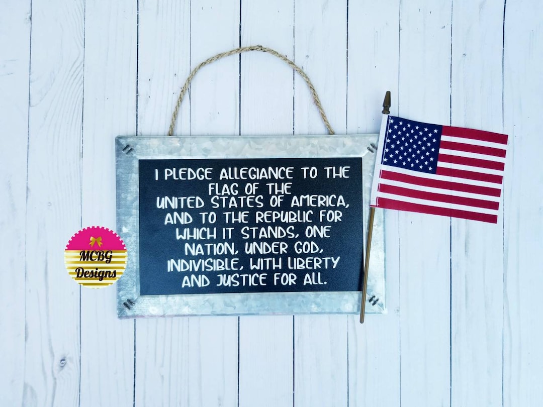 Pledge Allegiance Sign•flag Signs•hanging Signs•teacher Signs•teacher ...