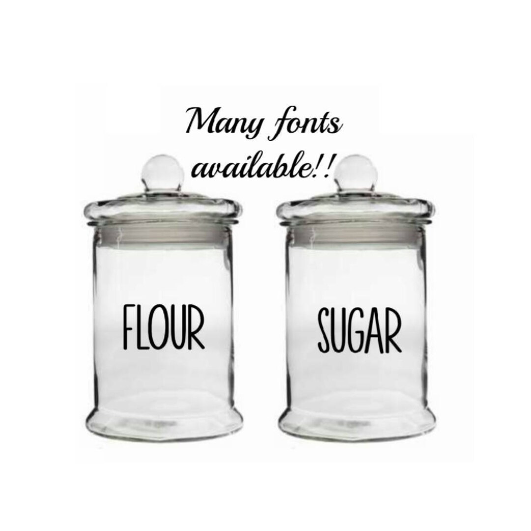 Canister Label Vinyl Decals-set of 3•southern Kitchen Decor•canister ...
