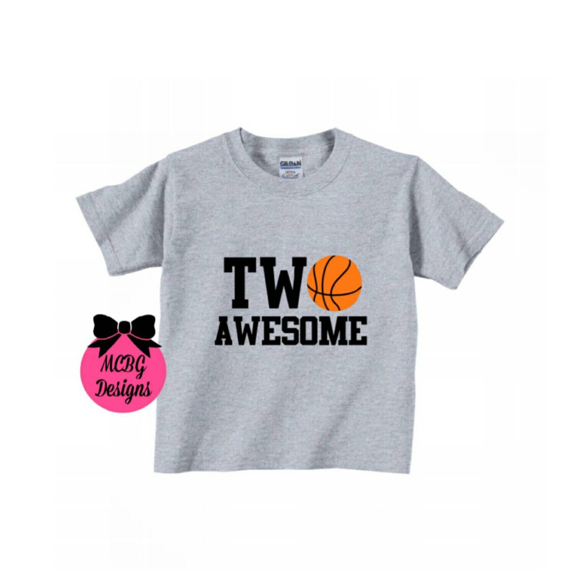 Two Awesome Basketball Toddler Shirtbasketball Birthday Party - Etsy