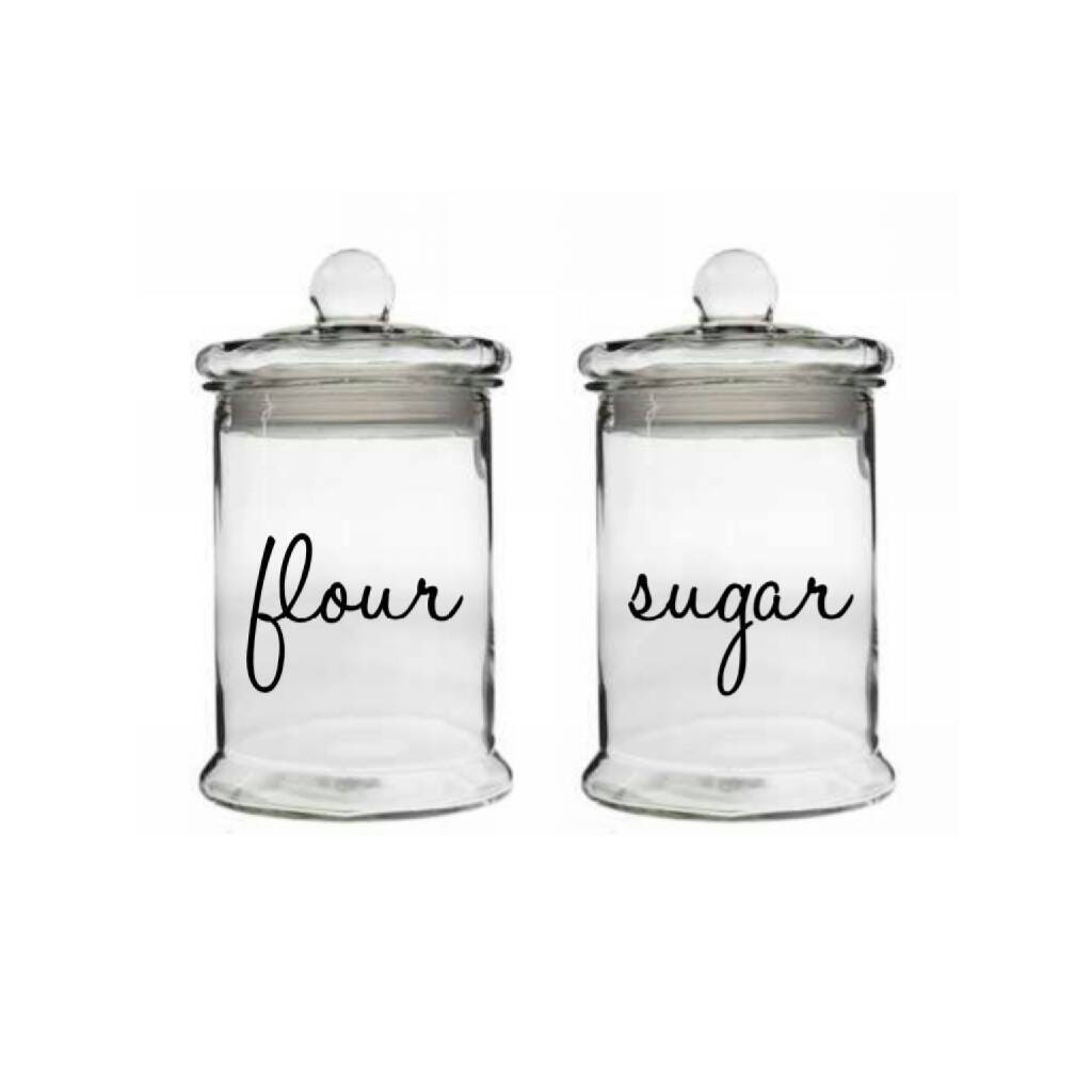 Canister Label Vinyl Decals-set of 3southern Kitchen | Etsy