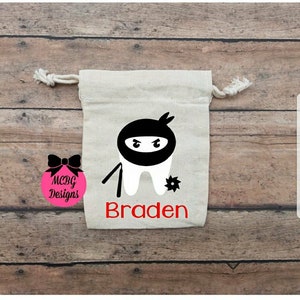Tooth Fairy Bag•personalized Tooth Fairy Pouch•kids Gift• Tooth Holder ...